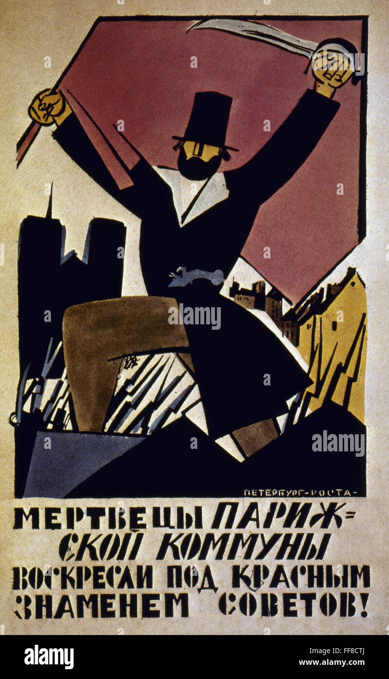 RUSSIA: COMMUNIST POSTER. /n'The Dead of the Paris Commune Have Risen ...