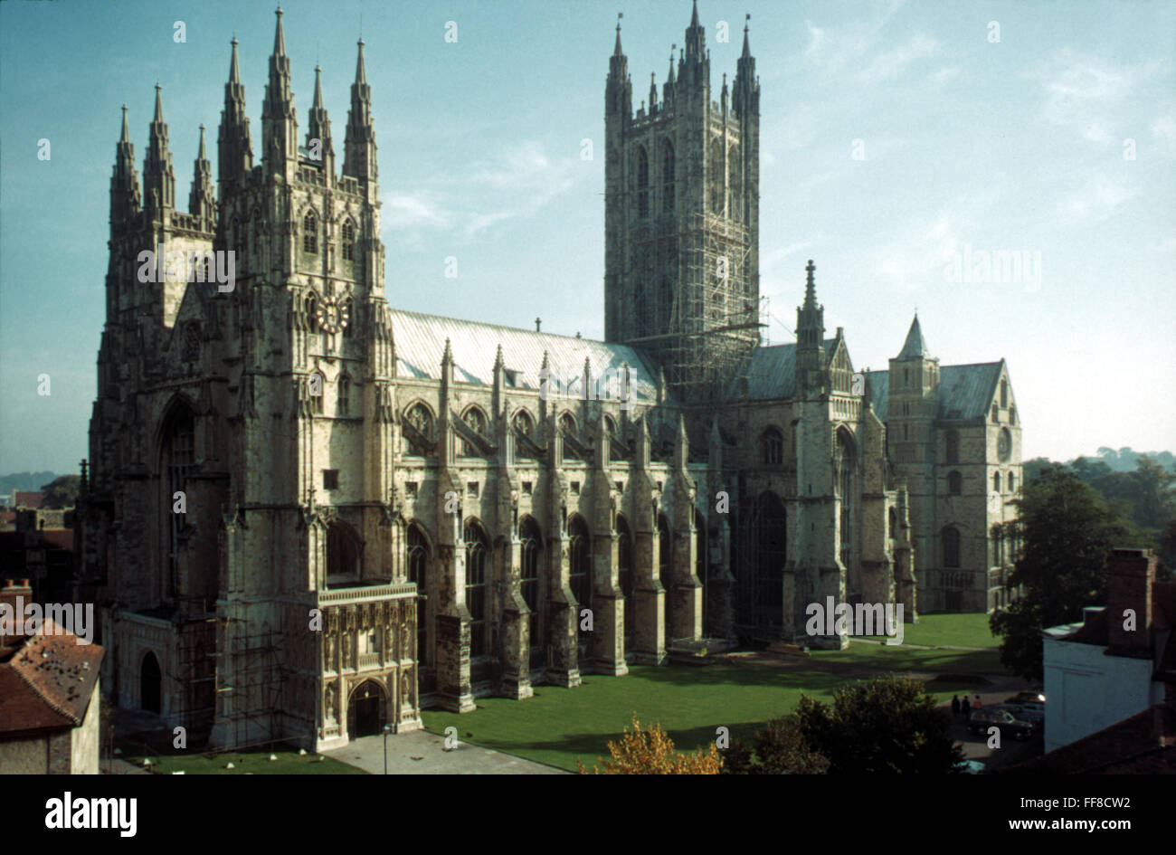 CANTERBURY CATHEDRAL. /nSouthwest close-up view. England Stock Photo ...