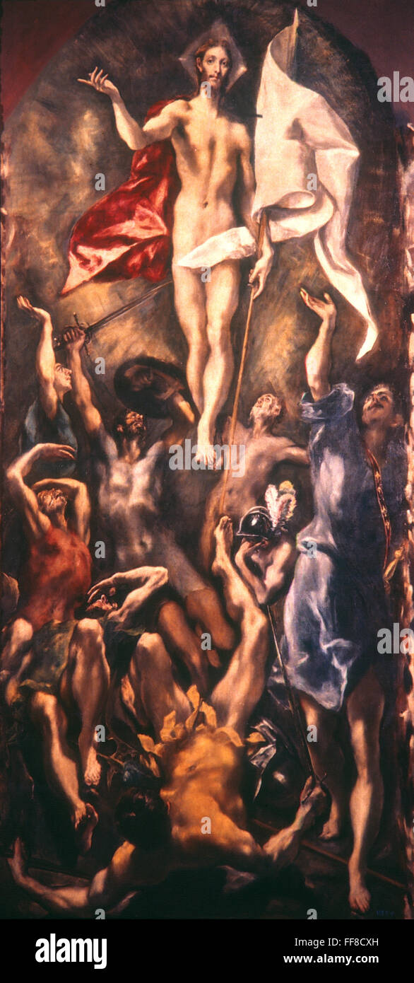 EL GRECO: THE RESURRECTION. /nOil on canvas, c1600 Stock Photo - Alamy