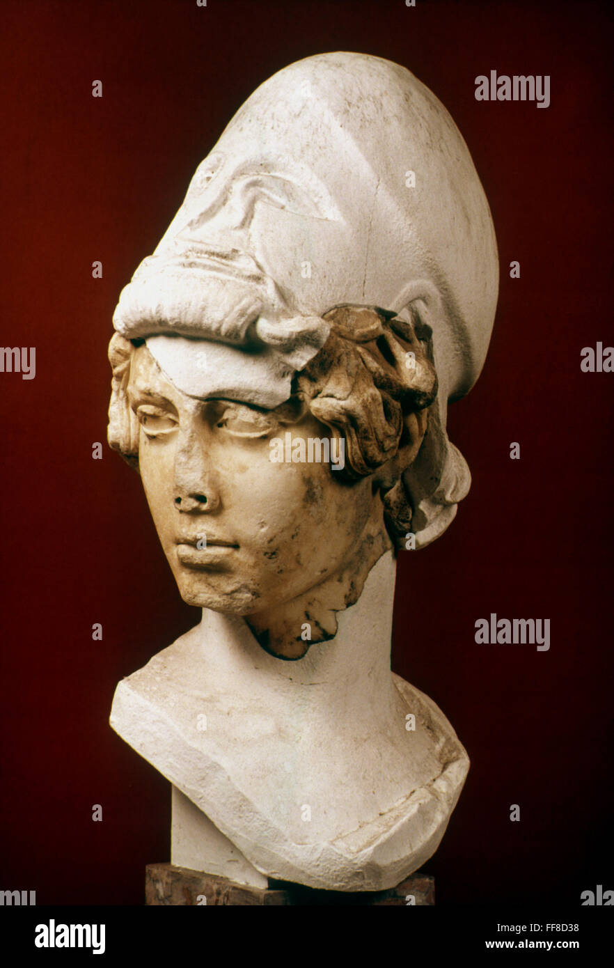 MARBLE HEAD OF ATHENA. /n450-440 B.C Stock Photo - Alamy