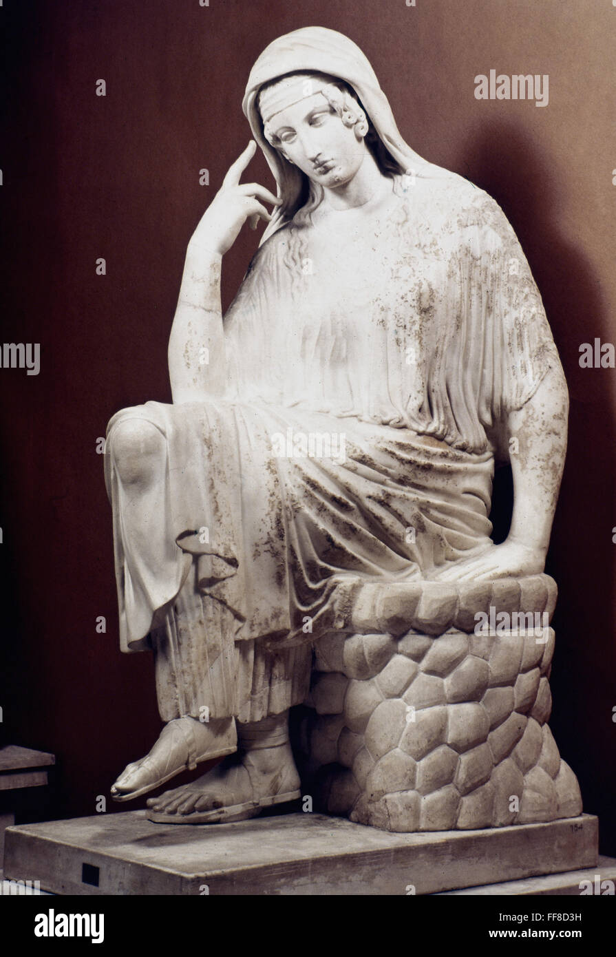 GREEK STATUE: PENELOPE. /n'Penelope': Roman copy of a Greek funerary ...
