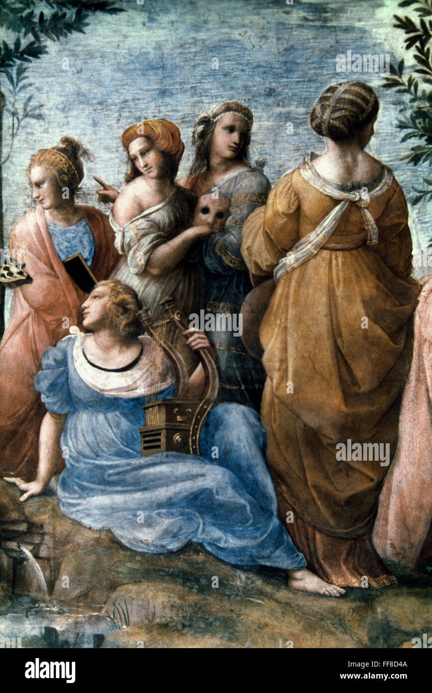 RAPHAEL: MUSES. /nDetail of the Muses from The School of Athens by ...