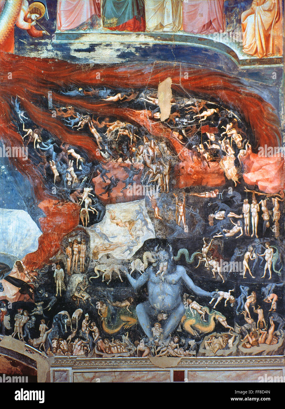 DETAIL OF HELL /nby Giotto. Fresco, Scrovegni Chapel, c. 1304-12 Stock ...