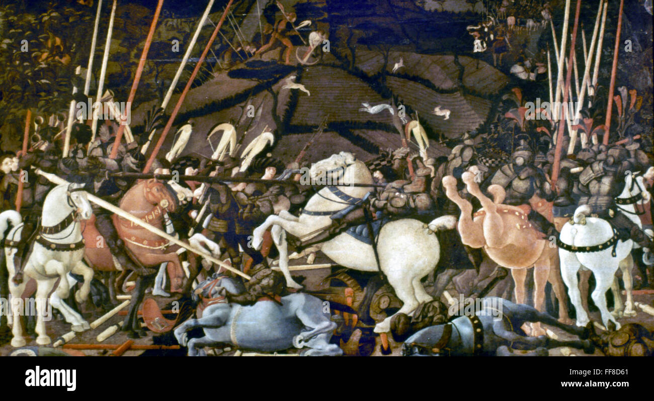 SAN ROMANO BATTLE /nPaolo Ucello: The Battle of San Romano. Center ...