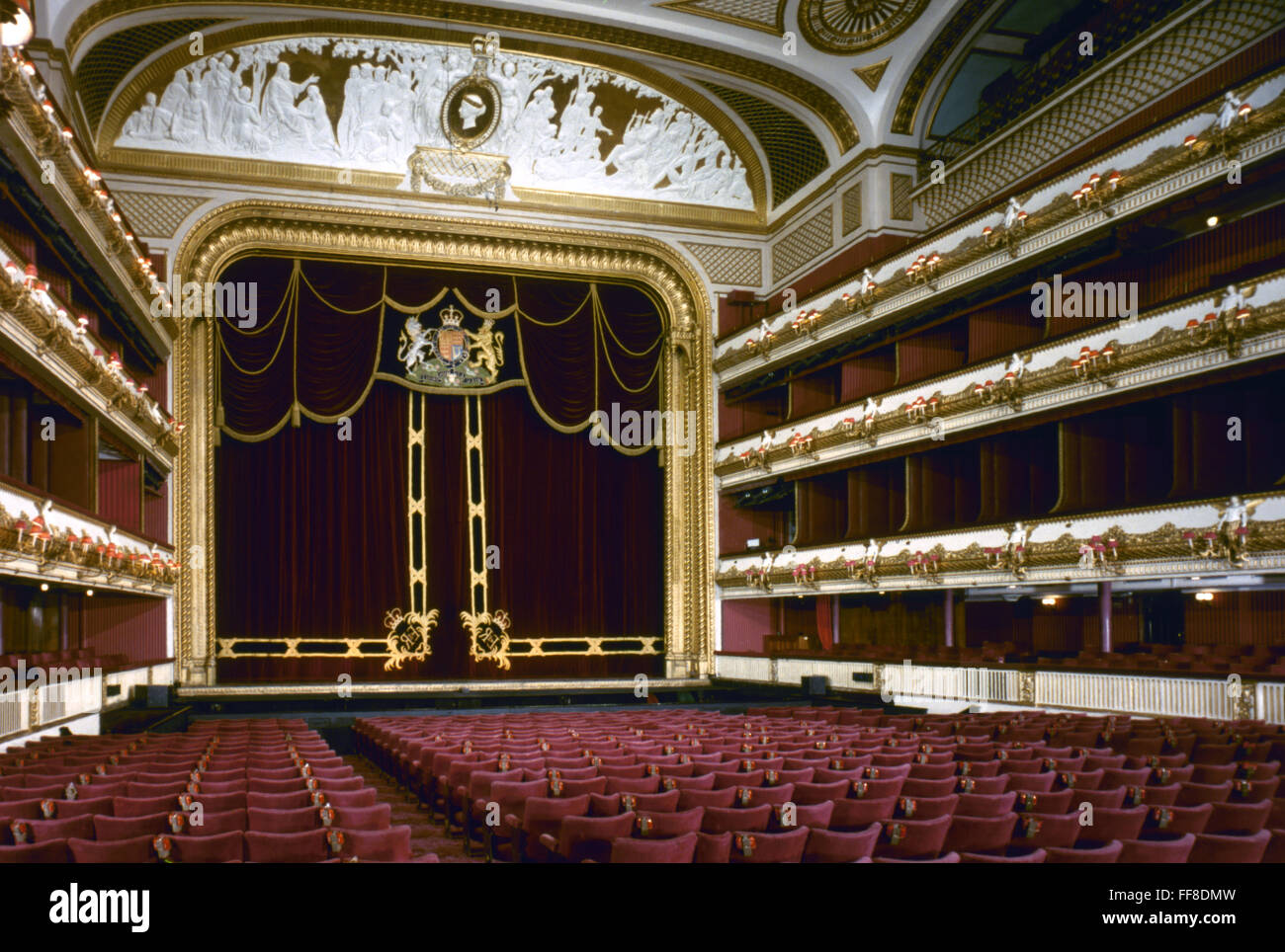 LONDON: ROYAL OPERA HOUSE. /nProscenium Arch and auditorium of the ...