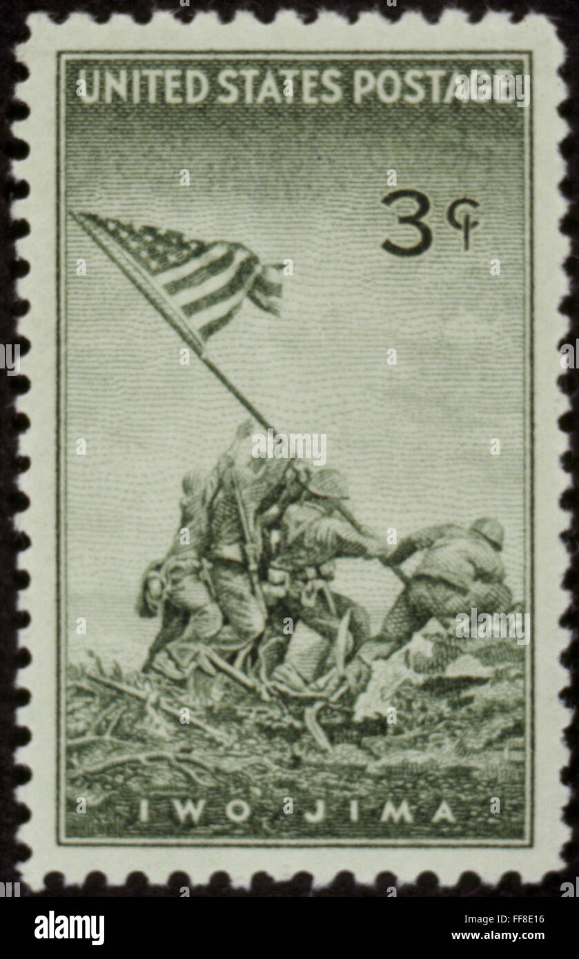 WORLD WAR II: IWO JIMA. /nA U.S. postage stamp depicting United States ...