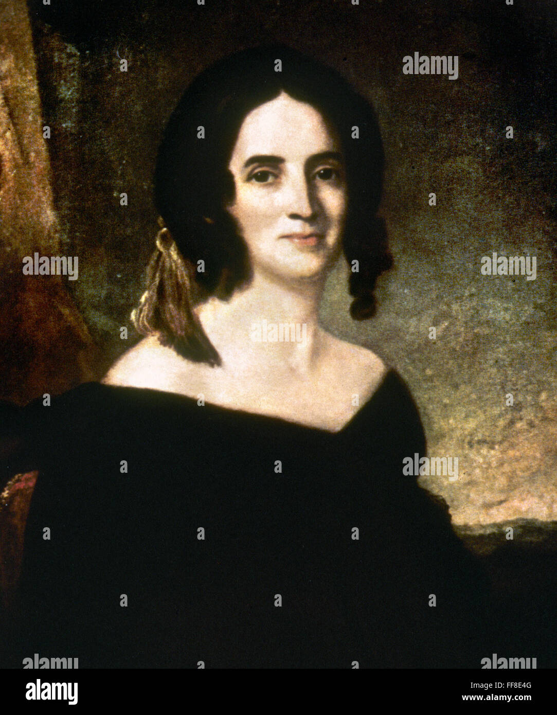 SARAH POLK (1803-1891). /nWife of President James Knox Polk. Oil on ...