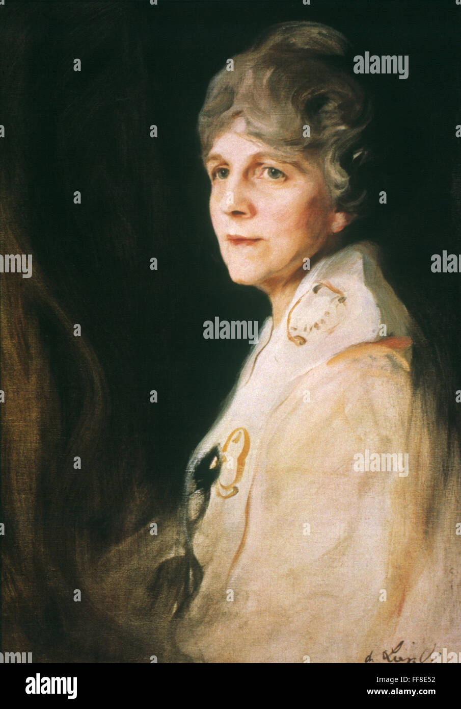 FLORENCE HARDING (1860-1924). /nMrs. Warren G. Harding. Oil on canvas ...