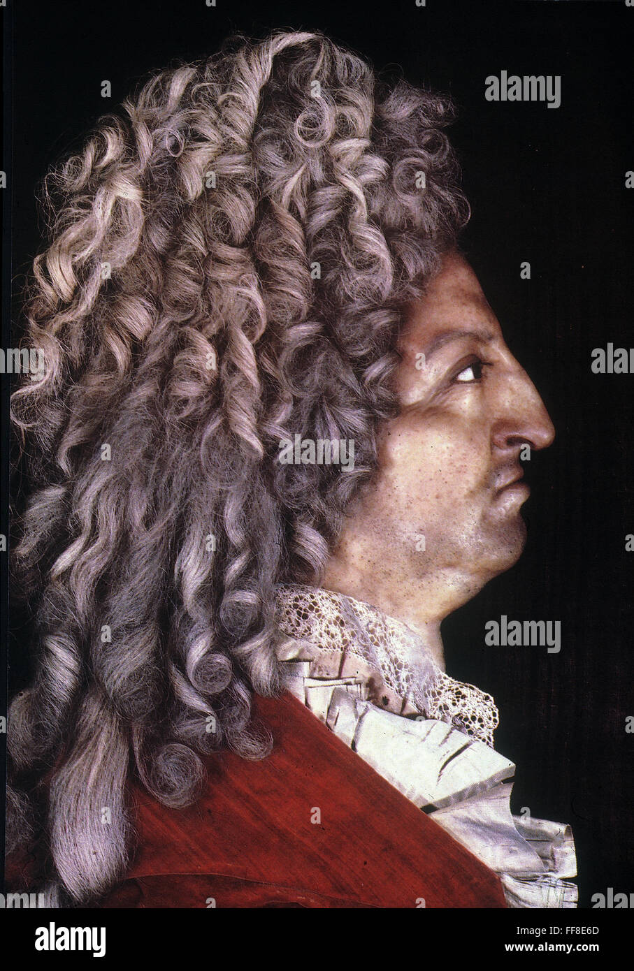 LOUIS XIV (1638-1715). /nKing of France, 1643-1715. Wax profile, c1705 ...