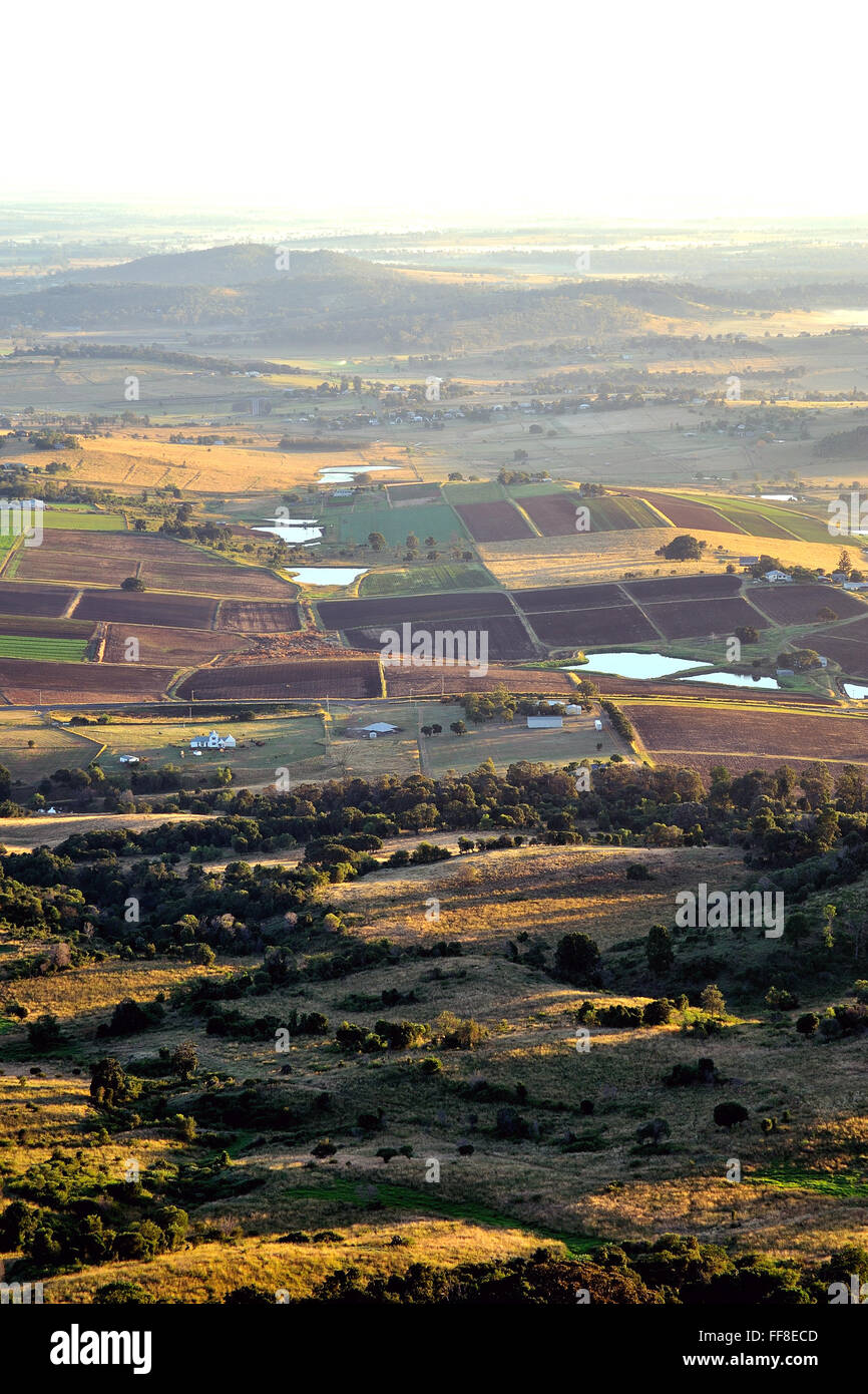 Aerial photograph of agriculture and farming of Queensland, Australia ...