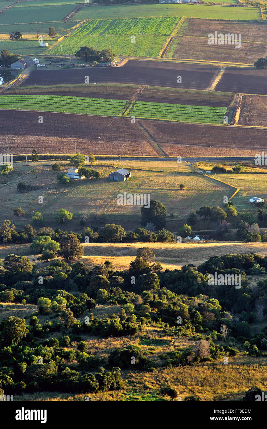 Aerial photograph of agriculture and farming of Queensland, Australia ...