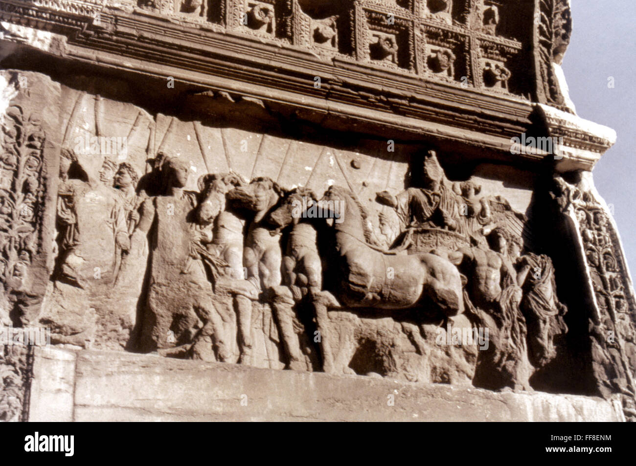THE TRIUMPH OF TITUS. /nBas-relief of the Triumph of Titus on the Arch ...