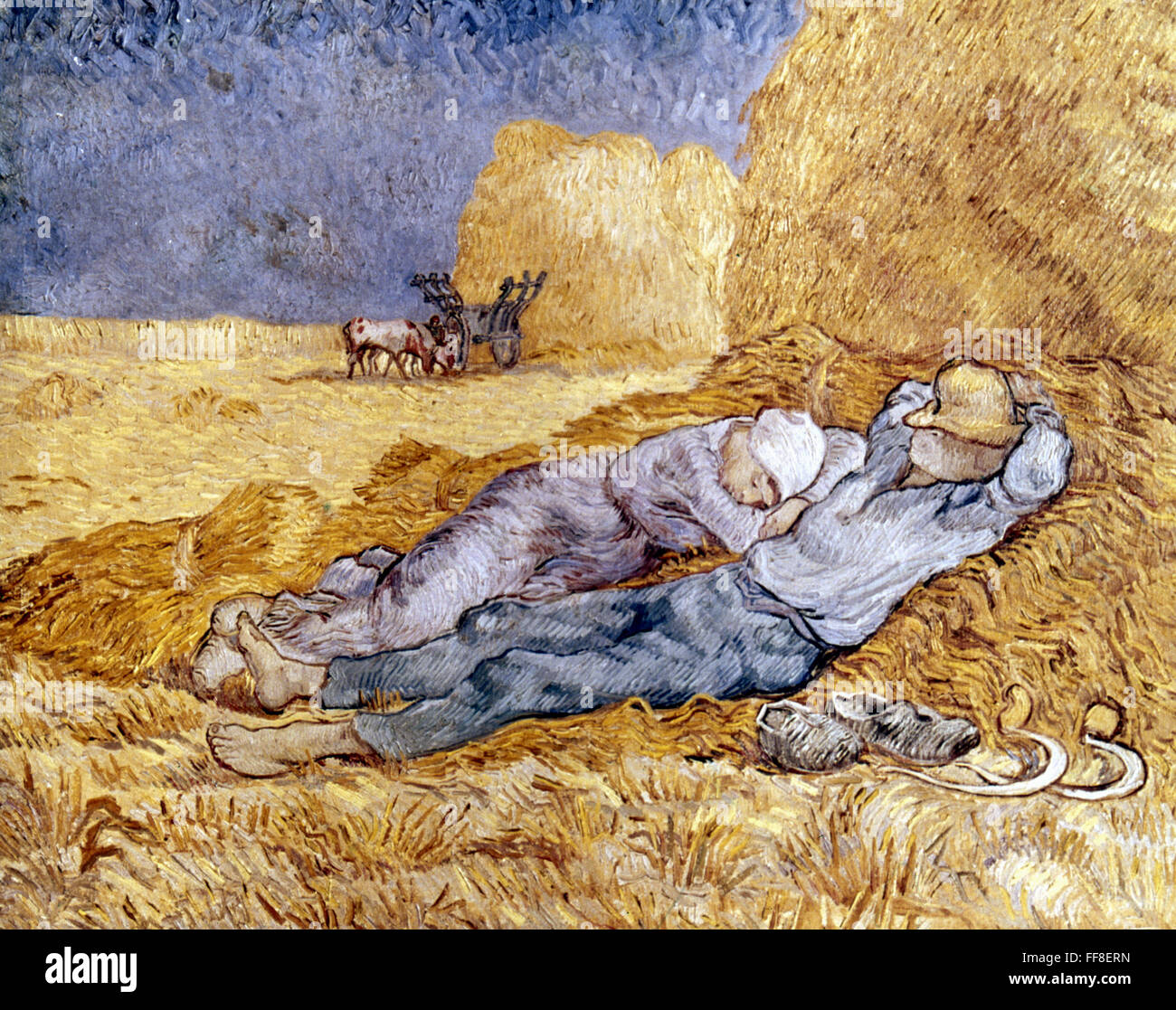 VAN GOGH: NOON NAP, 1889-90. /nLa Meridienne, after Millet. Canvas by ...