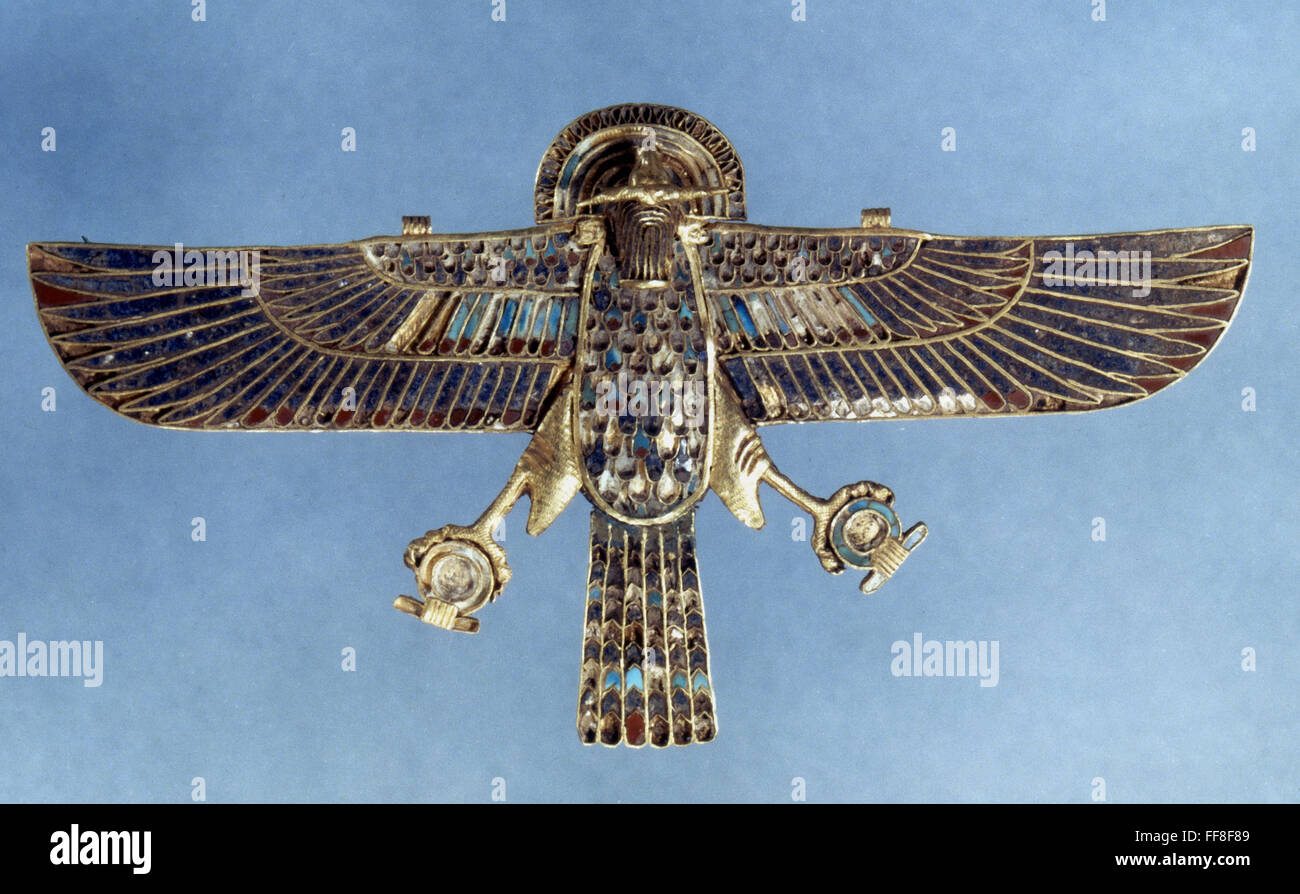 EGYPTIAN PECTORAL. /nGold Ram-headed vulture pectoral. 19th Dynasty ...