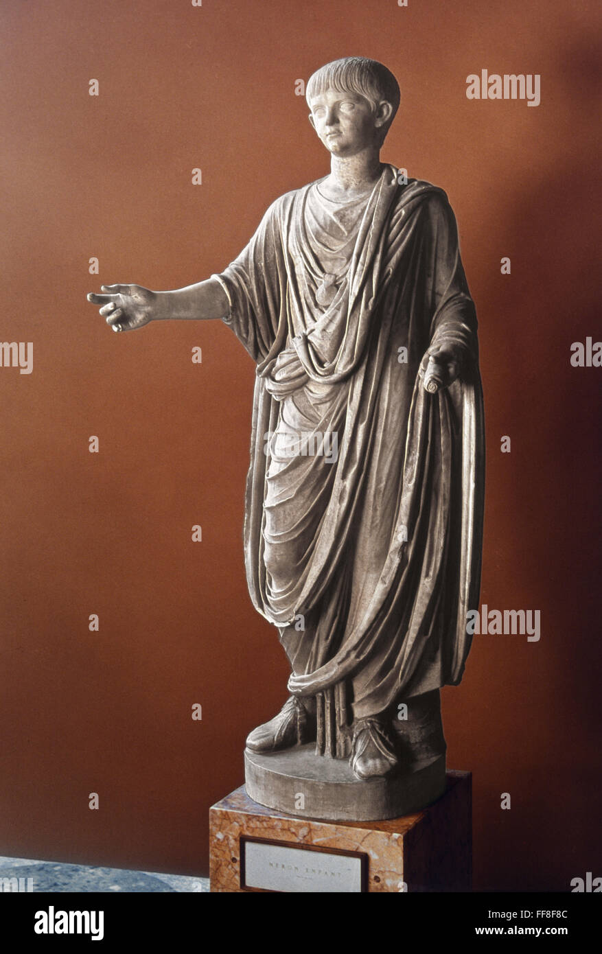 NERO (37-68 A.D.). /nRoman emperor, 54-68 A.D. Roman statue of Nero as ...