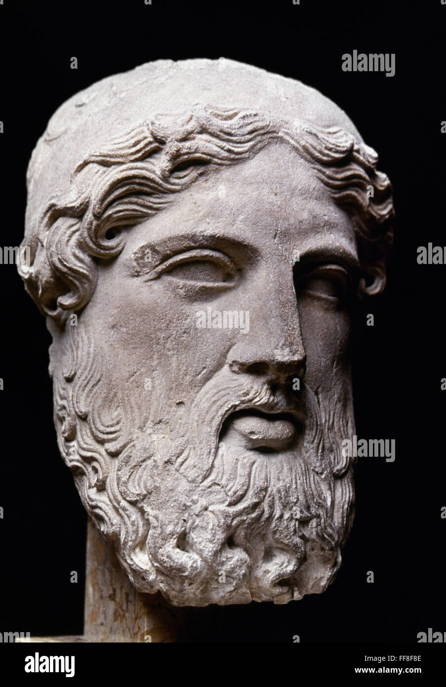 HEAD OF ZEUS. /nRoman copy of Greek original of 5th century B.C Stock ...