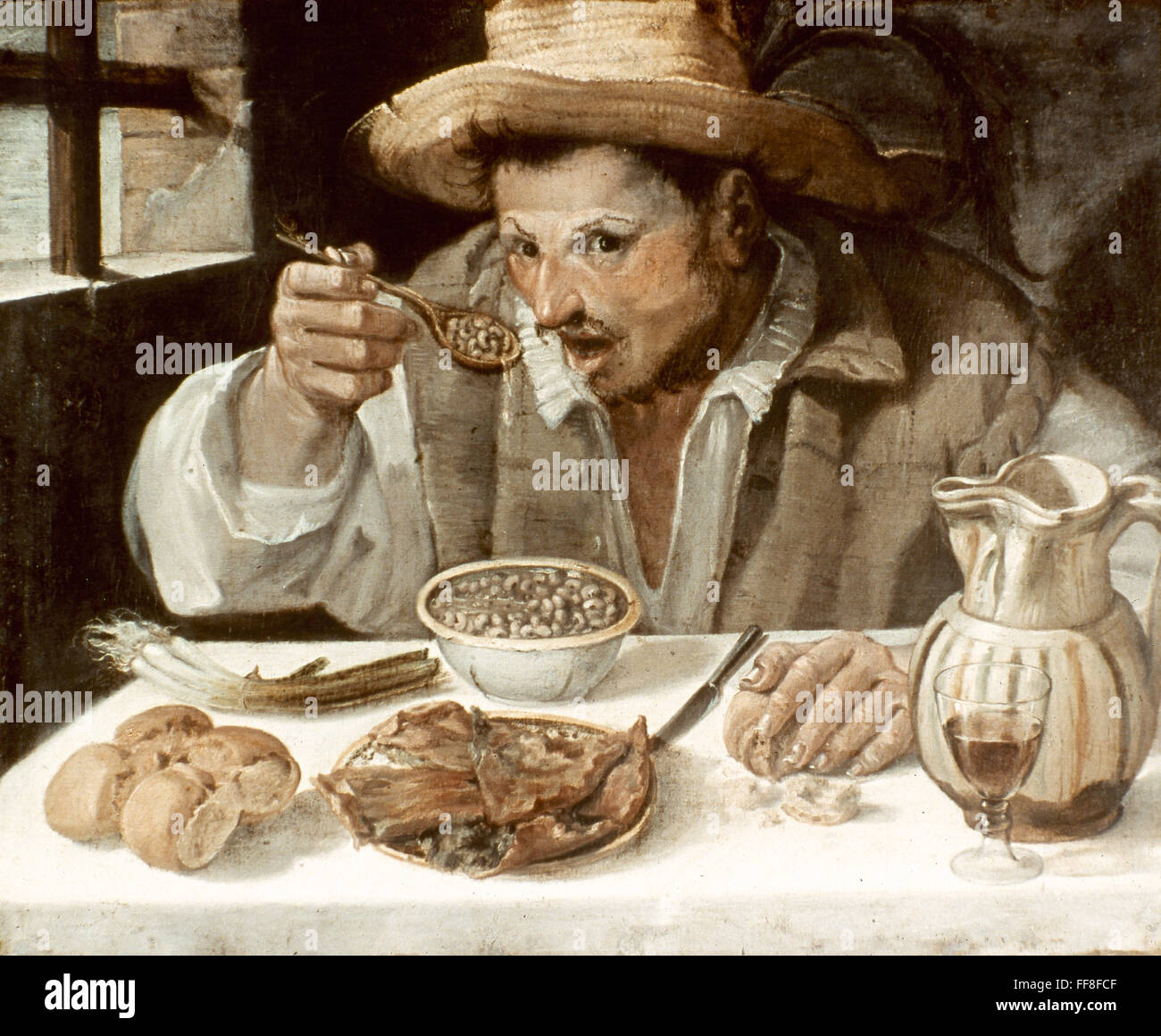 THE BEAN-EATER. /n(Mangiafagioli). Annibale Carracci. Oil on canvas ...