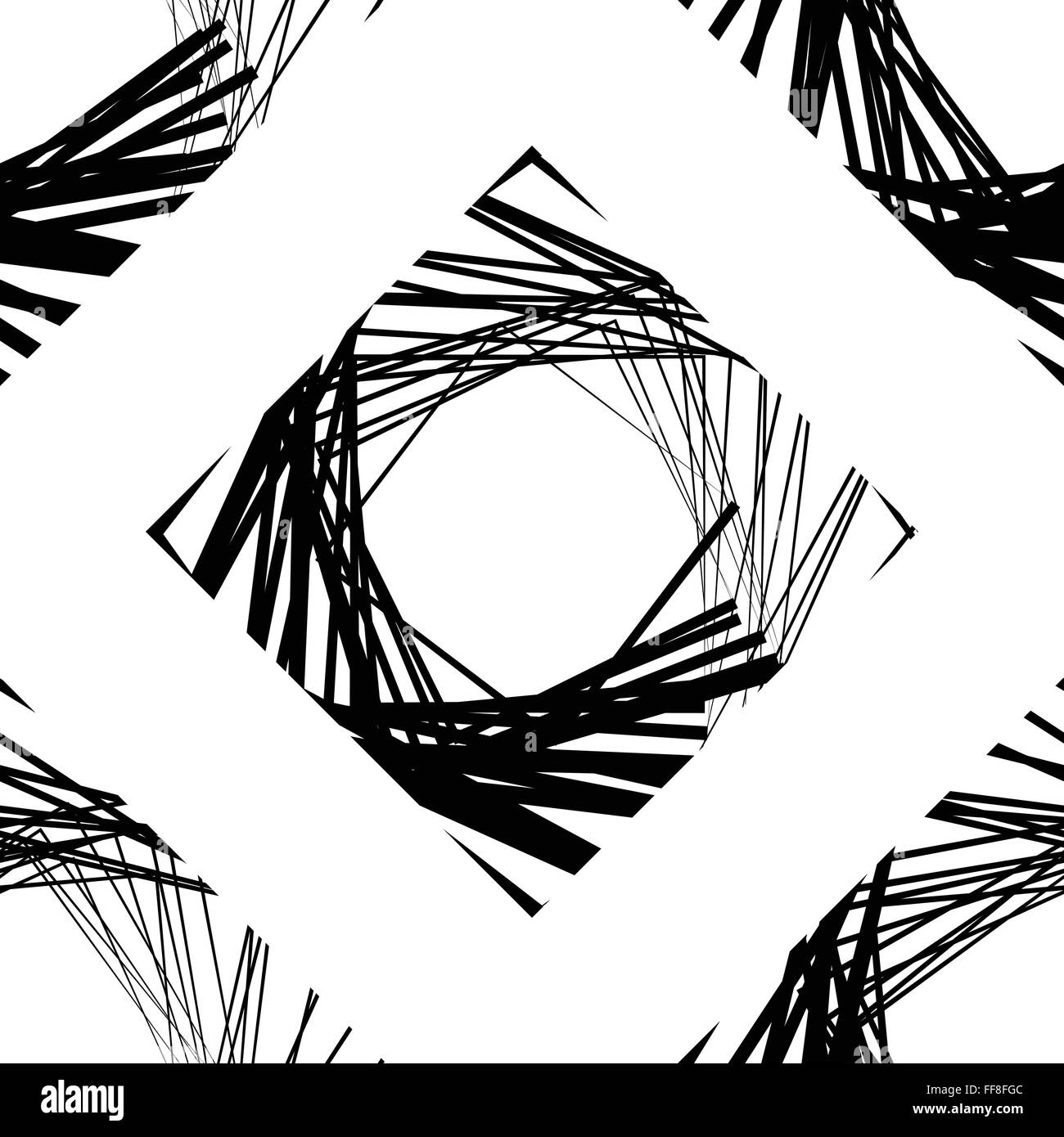Seamless pattern of squares with random lines - Repeatable monochrome ...