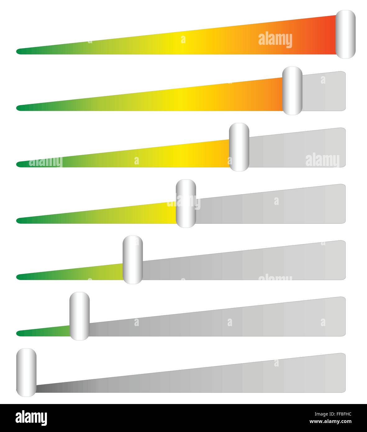 Loading, progress bars, indicators. Levels from low to high. editable vector Stock Vector Image ...