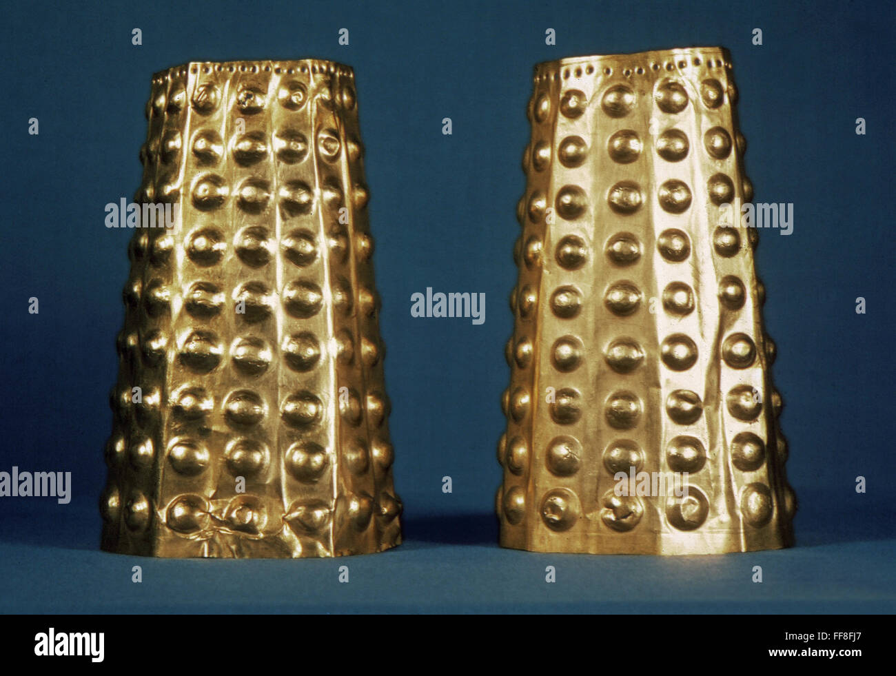 ECUADOR: GOLD CUFFS. /nPre-Columbian gold cuffs, Ecuador Stock Photo ...