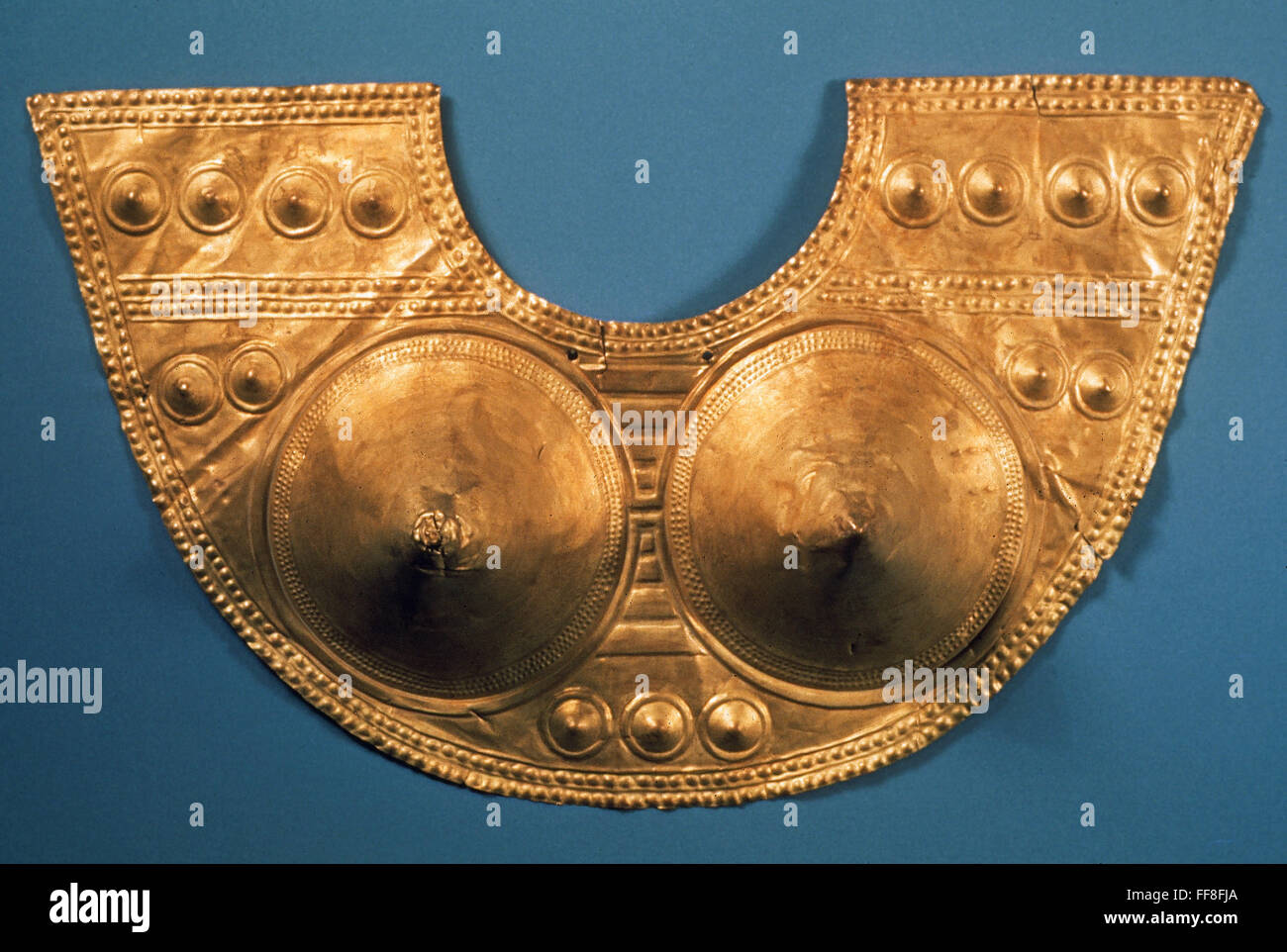 COLOMBIA: GOLD BREASTPLATE. /nPre-Columbian gold breastplate from ...