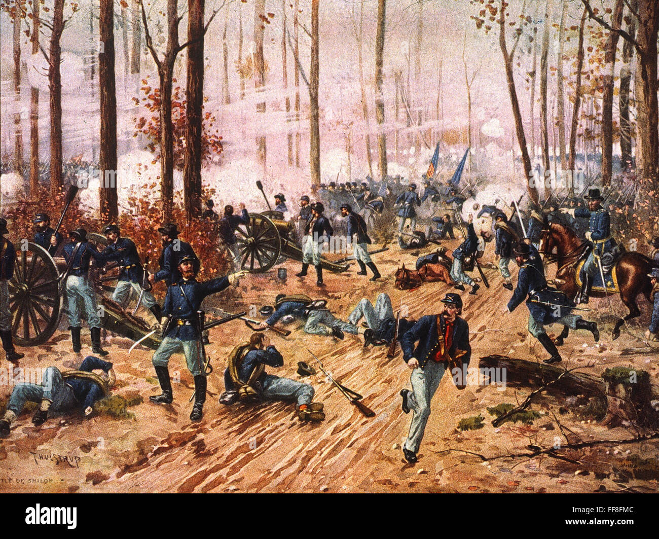 BATTLE OF SHILOH, 1862. /nGeneral Ulysses S. Grant at the Battle of ...