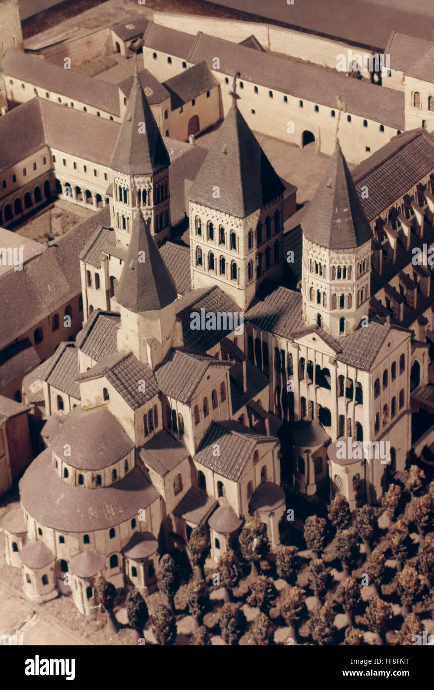 MONASTERY OF CLUNY. /nReconstruction of Romanesque third abbey church ...