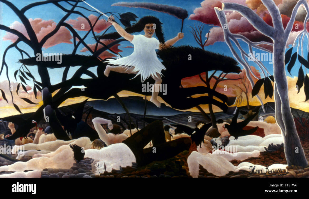 ROUSSEAU: WAR, 1894. /nHenri Rousseau: War Or the Ride of Discord. Oil ...
