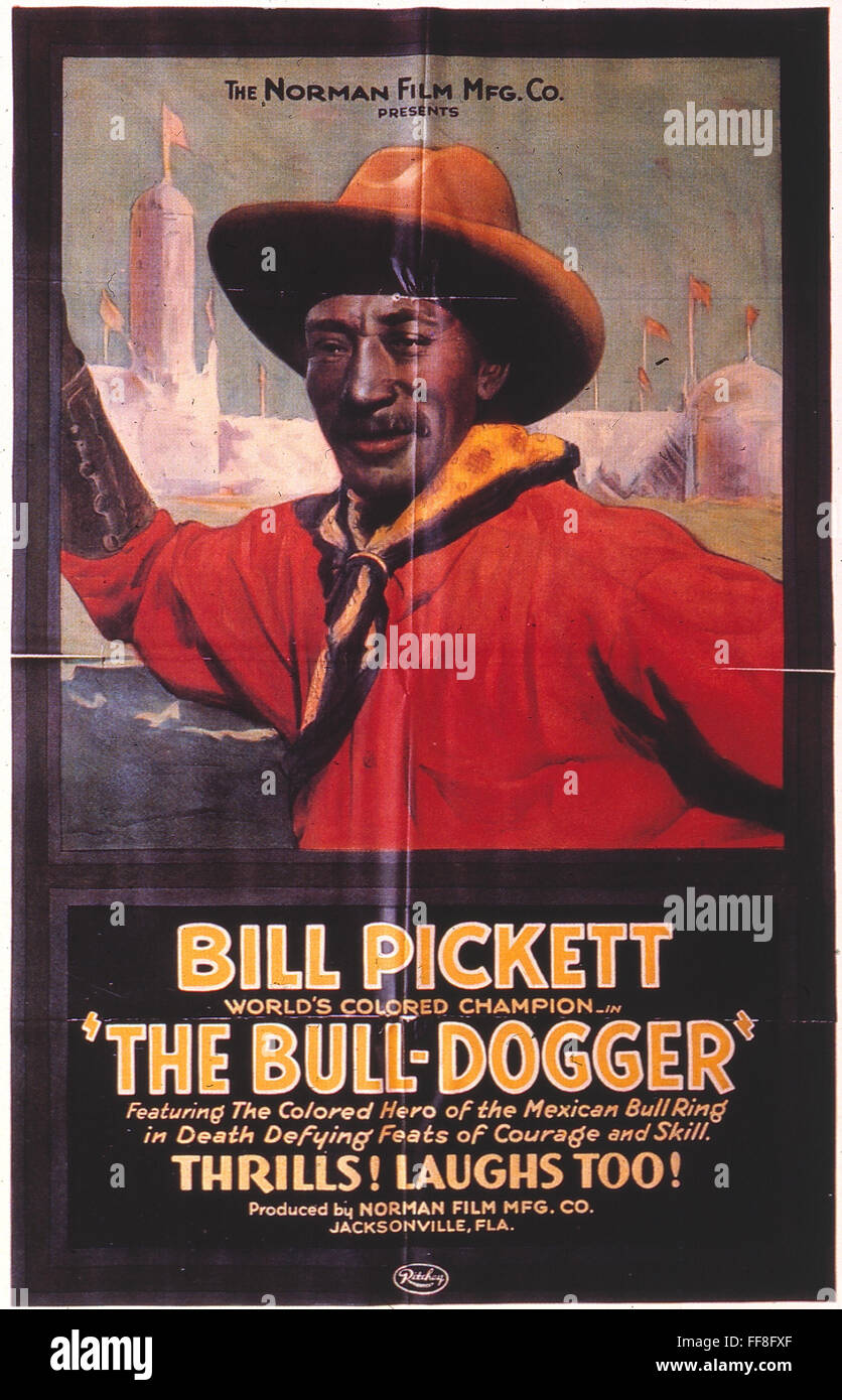 BILL PICKETT (1870-1932). /nAmerican cowboy and rodeo performer. On an ...