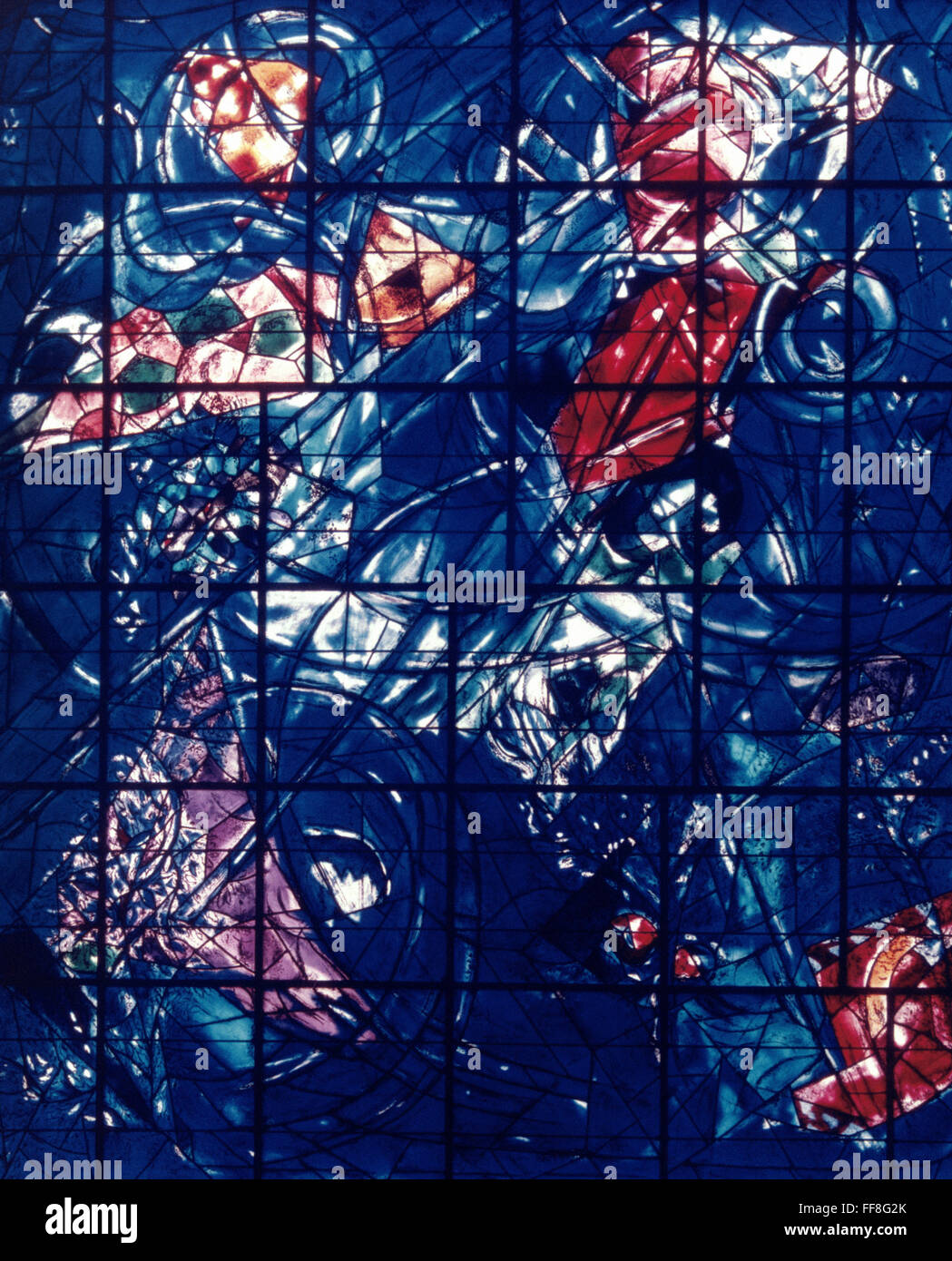 CHAGALL: CREATION. /n'The Creation, The First Four Days.' Stained glass ...