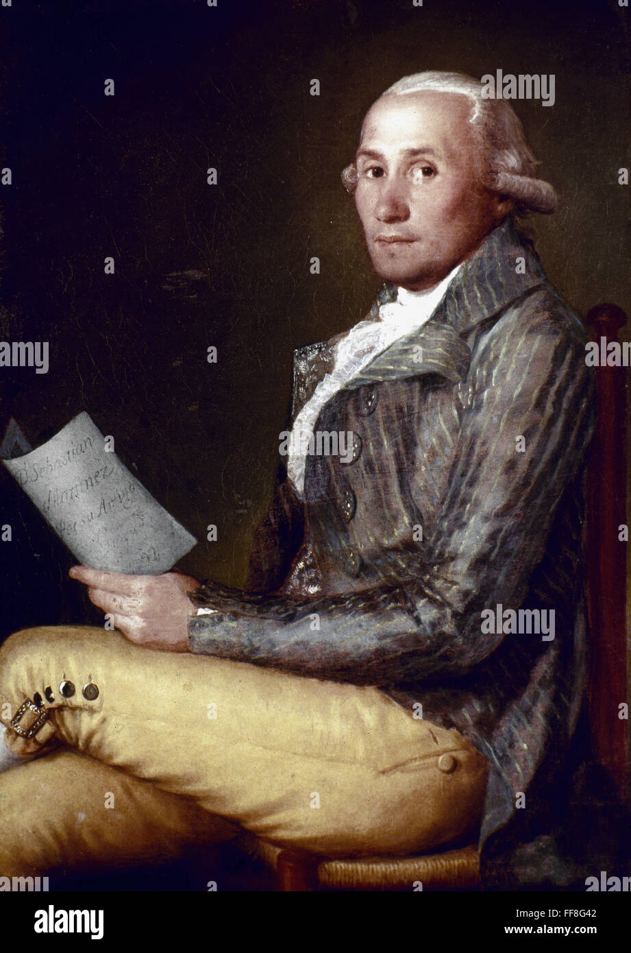 GOYA: DON SEBASTIAN, 1792. /nDon Sebastian Martinez, by Francisco Goya ...