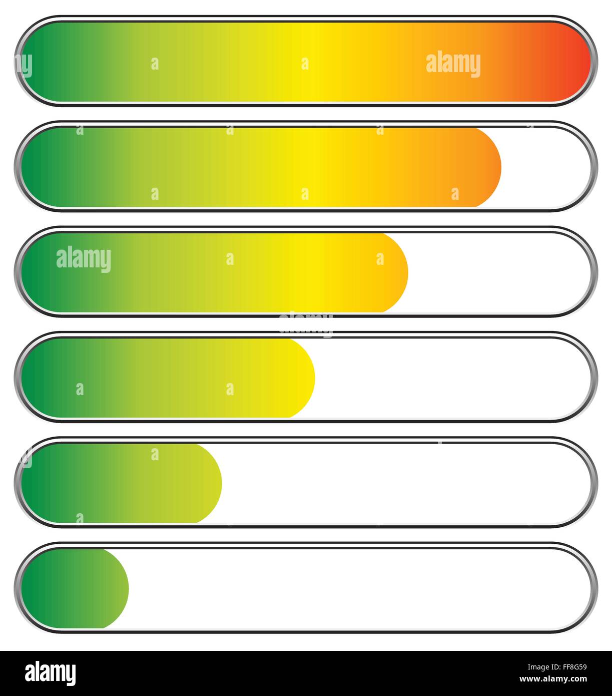 Loading, progress bars, indicators. Levels from low to high. editable vector Stock Vector Image ...
