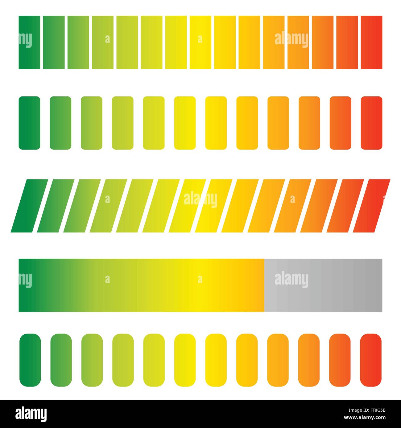 Loading, progress bars, indicators. Levels from low to high. editable vector Stock Vector Image ...