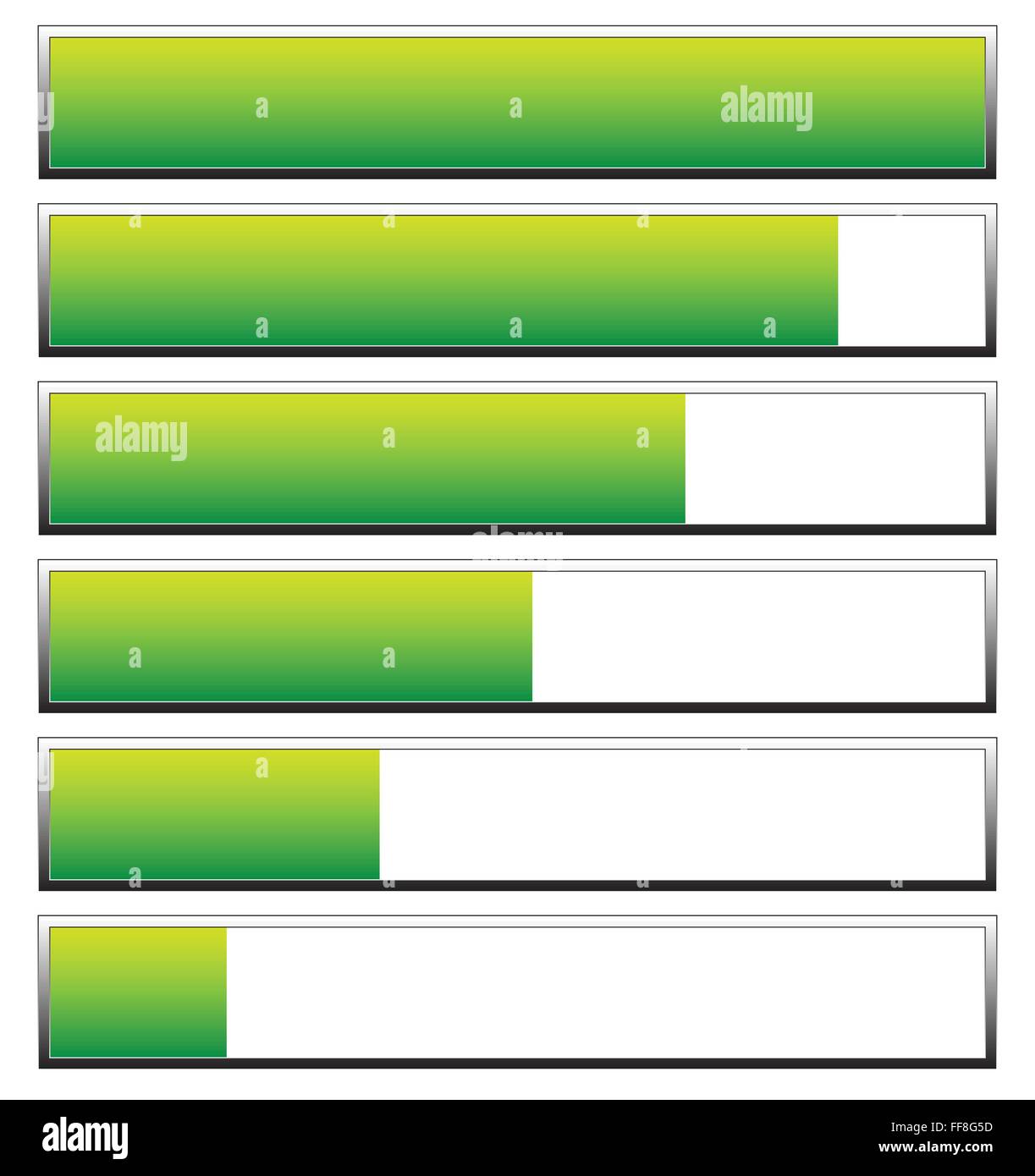 Loading, progress bars, indicators. Levels from low to high. editable ...