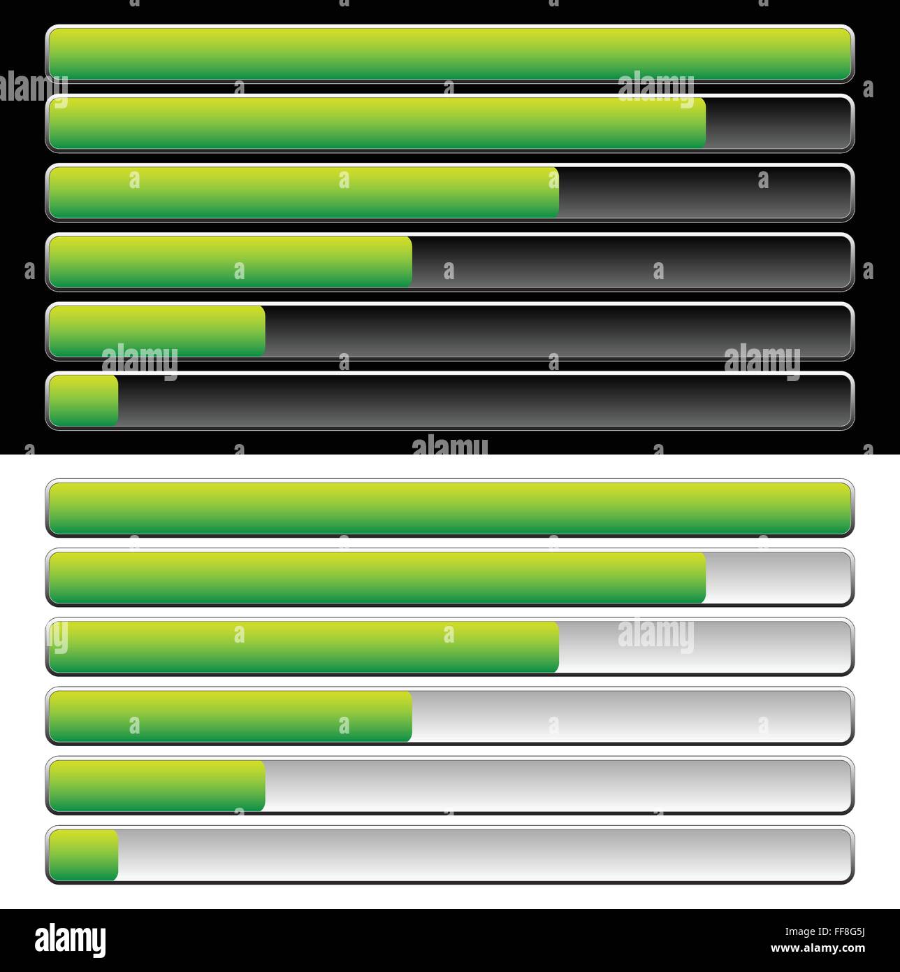 Loading, progress bars, indicators. Levels from low to high. editable vector Stock Vector Image ...