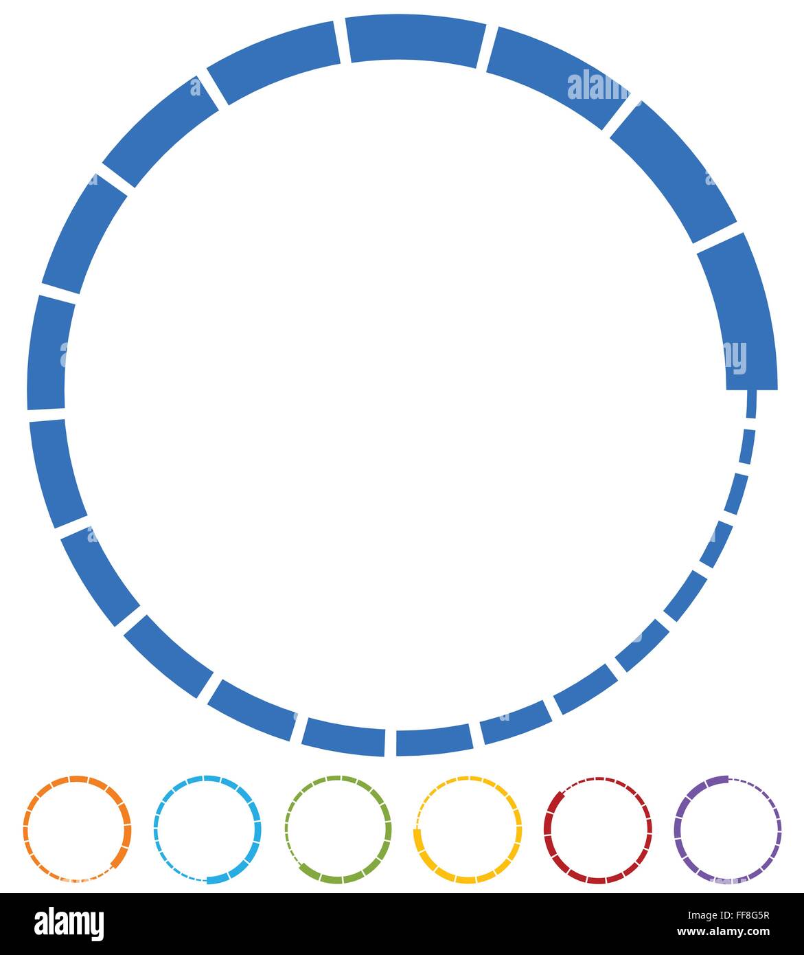 Preloader, buffer symbol elements, circular progress indicators Stock Vector Image & Art - Alamy