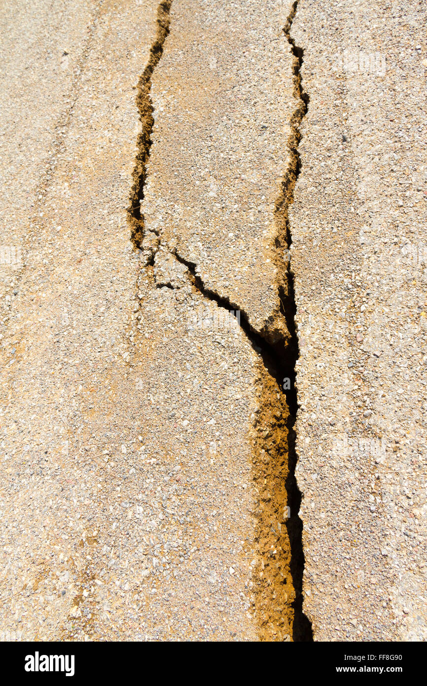 the collapse of the road caused by an earthquake Stock Photo - Alamy