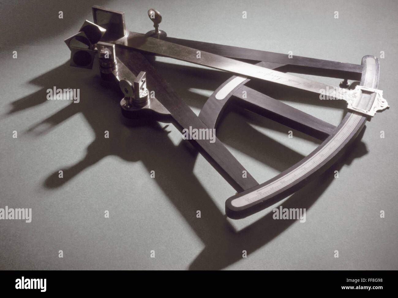 OCTANT, c1780. /nHadley Octant of 15-inch radius made in Liverpool ...