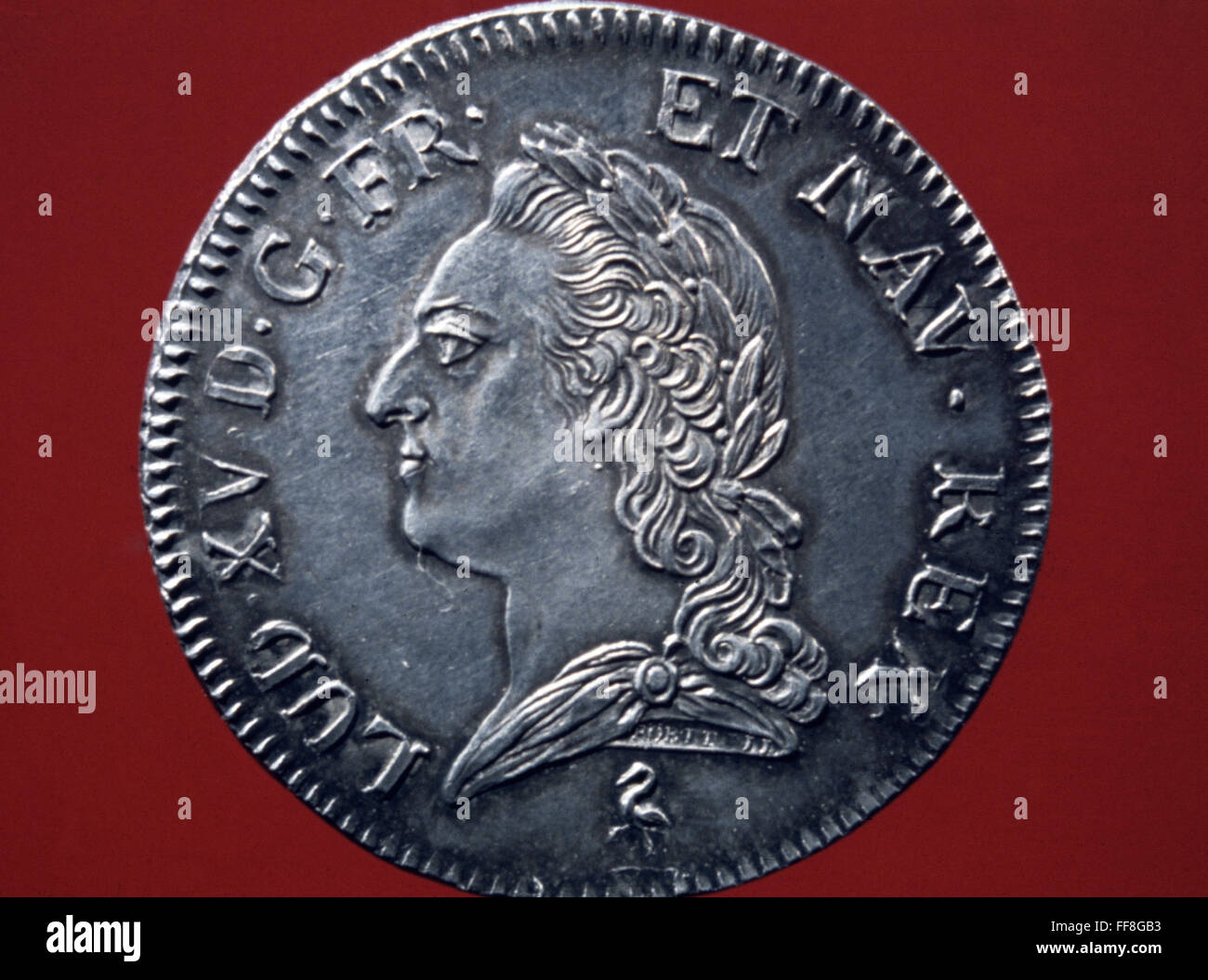 LOUIS XV (1710-1774). /nKing of France, 1715-1774. Relief portrait on a ...