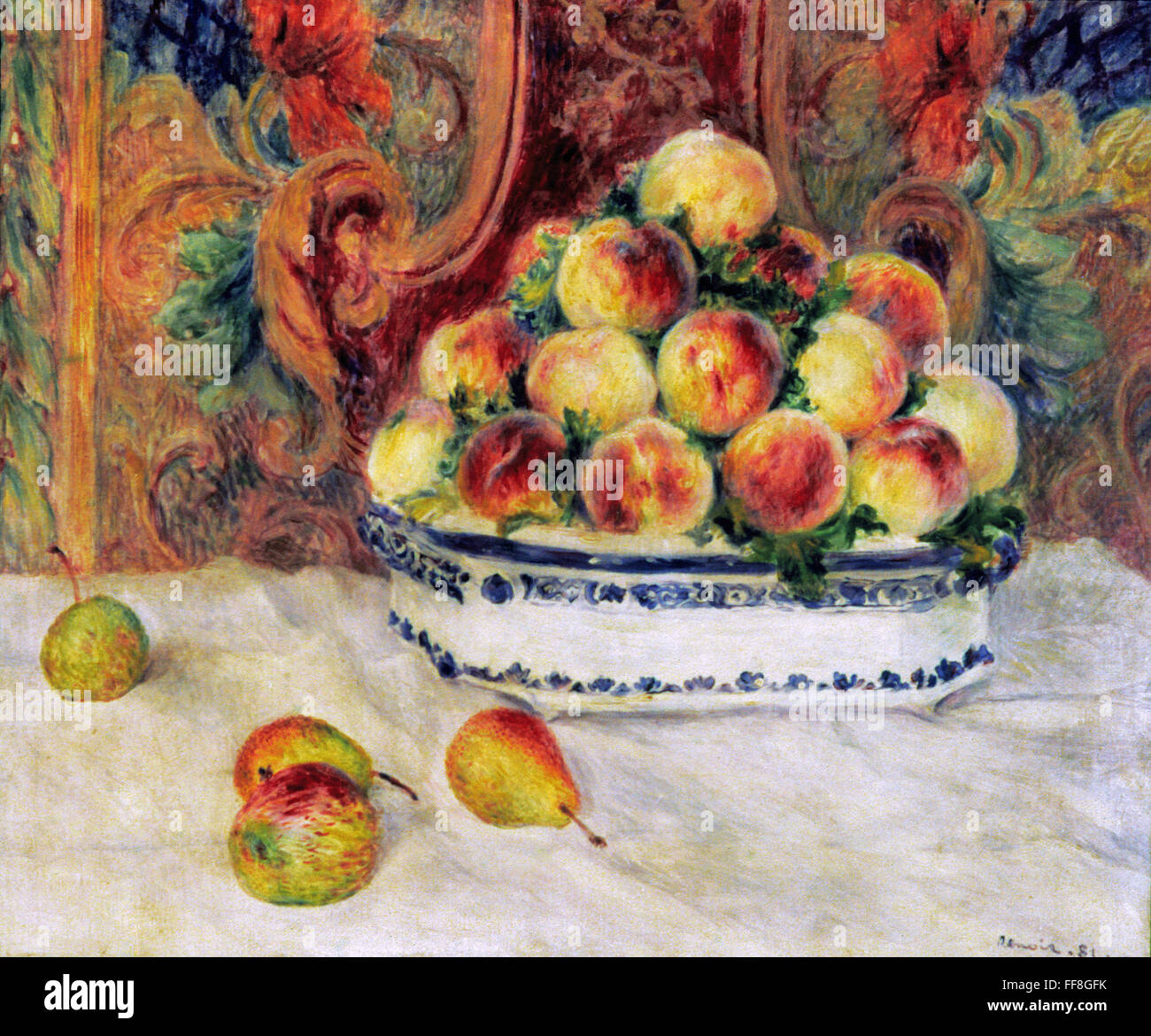 RENOIR: PEACHES, 1881. /nPierre Auguste Renoir: Still Life with Peaches ...