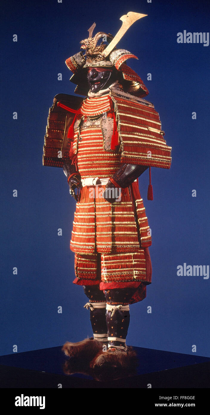 JAPANESE ARMOR, 1550. /nJapanese suit of armor of steel, silk, and ...