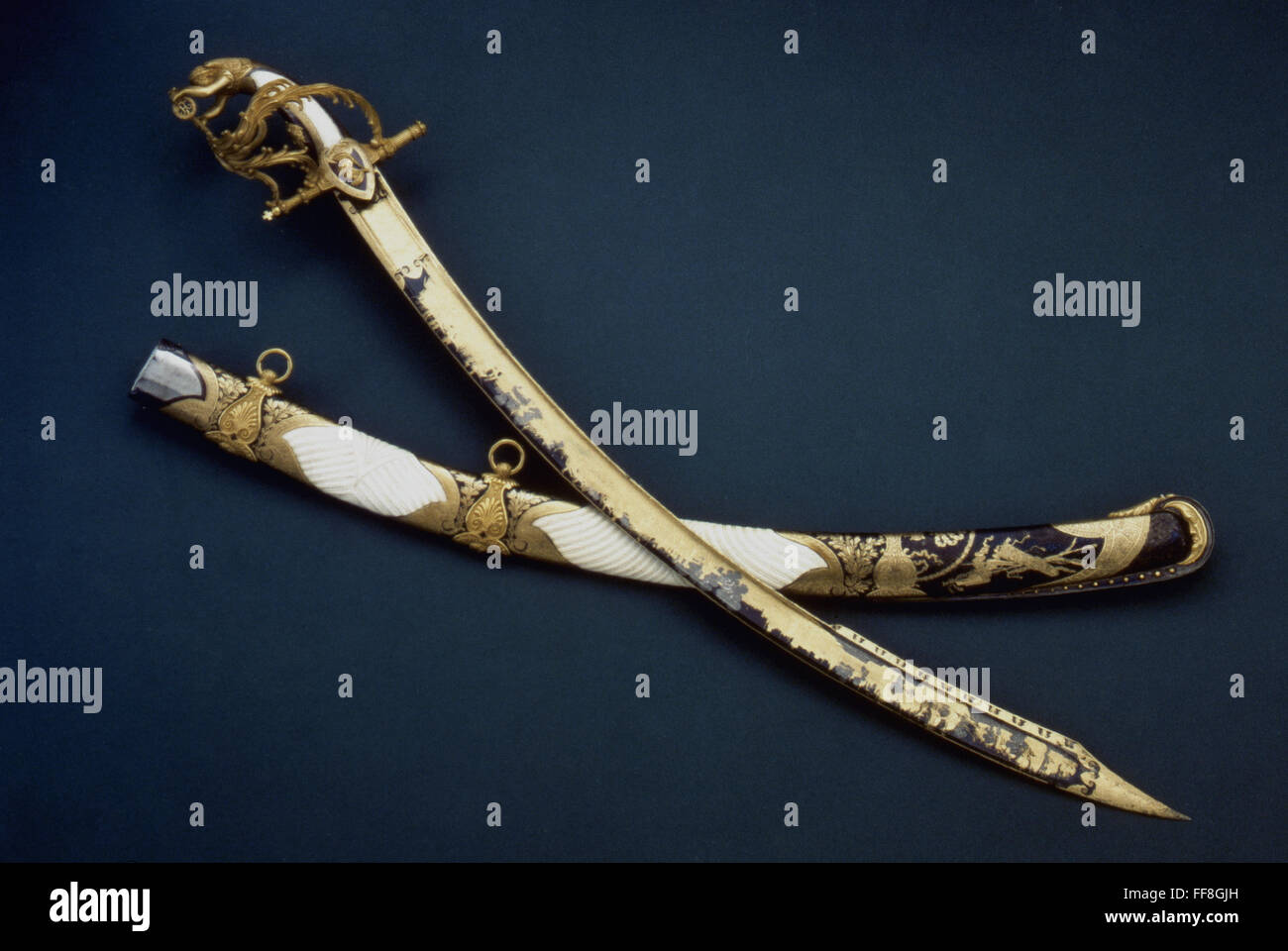 RUSSIAN SABER/SCABBARD. /nMade by Ivan Bushuev in 1829 Stock Photo - Alamy