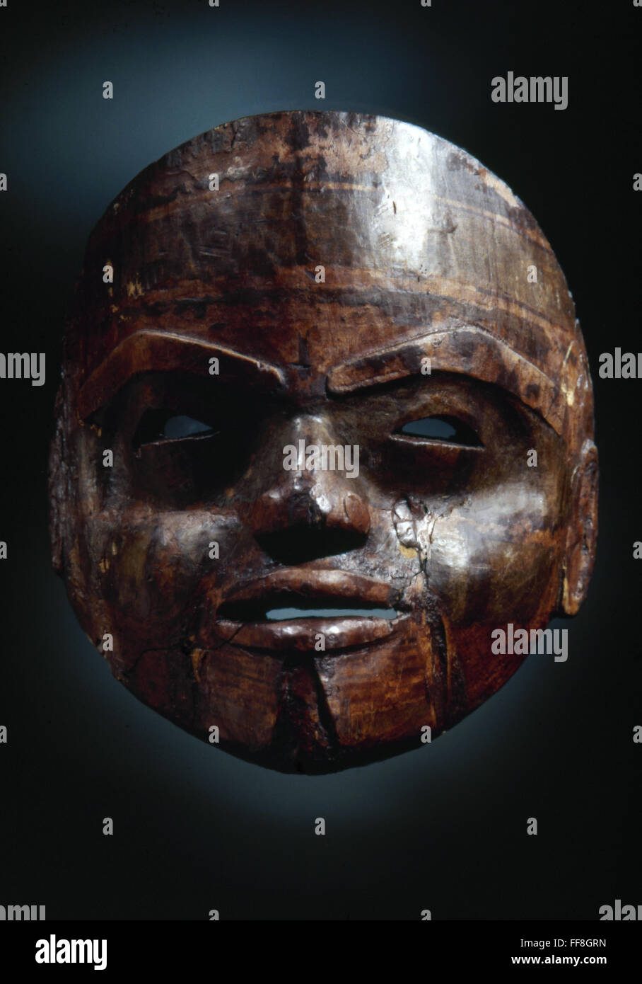 KWAKIUTL MASK. /nNorthern Kwakiutl wooden mask from British Columbia ...