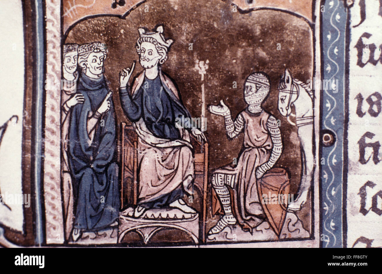 FRENCH COURT: KNIGHT & KING. /nKnight taking leave from the King of ...