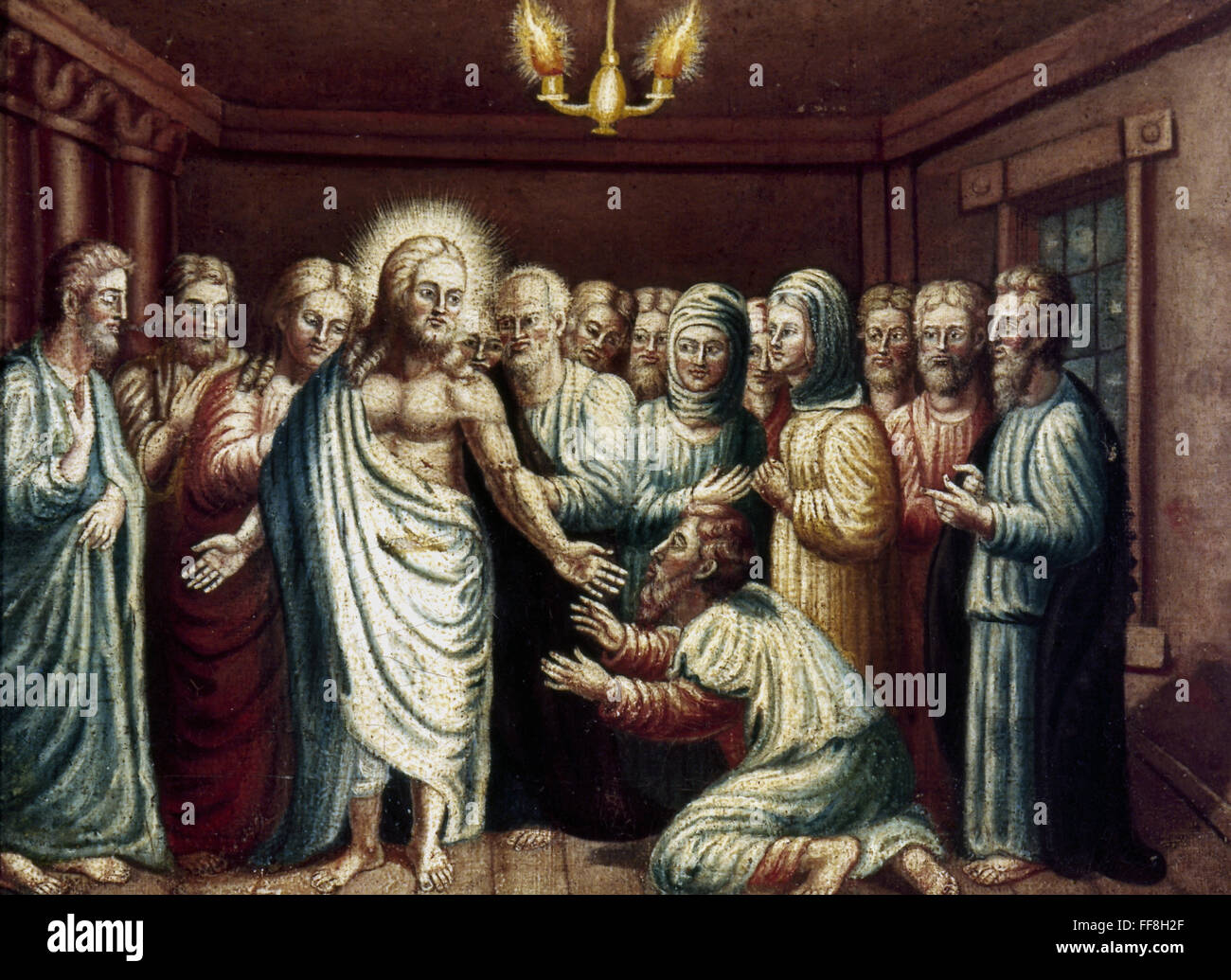 JESUS & DISCIPLES. /nJesus in the Upper Room. Oil on canvas, 1836, by ...