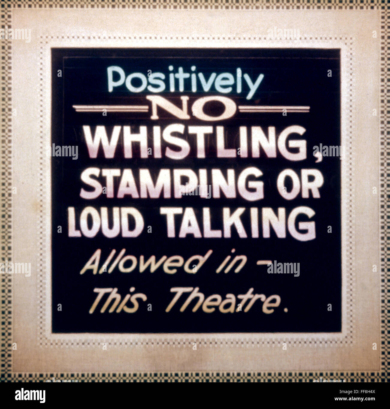 INTERMISSION SLIDE. /nAmerican silent movie Stock Photo - Alamy