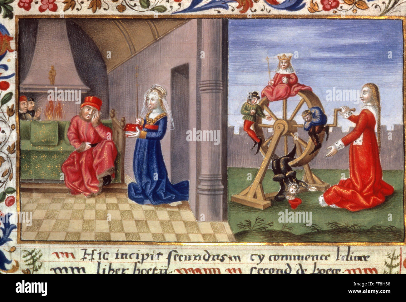 BOETHIUS (c480-524). /nRoman philosopher. Boethius & Philosophy (left ...