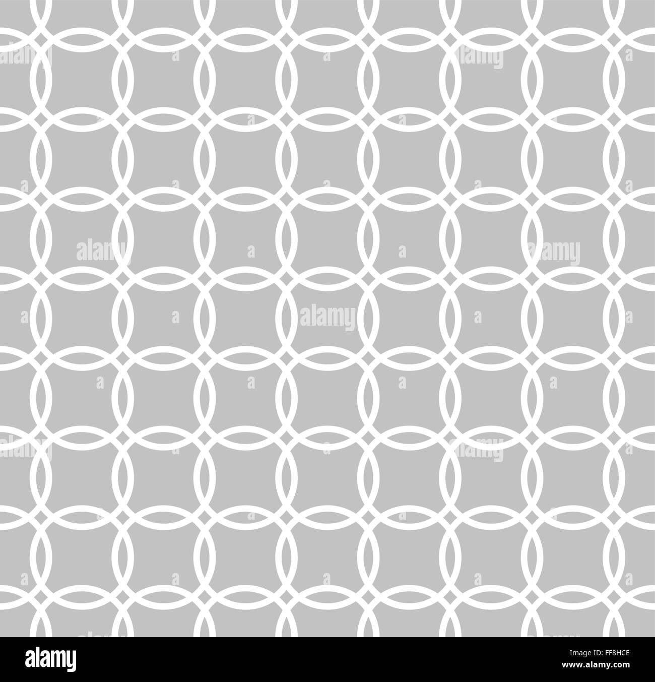 Seamless grayscale pattern with interlcoking circles, rings Stock ...