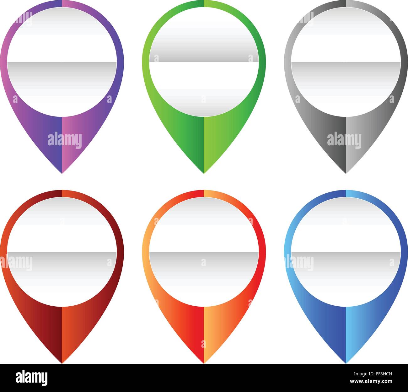 Map marker, map pin set. Abstract pushpins, thumbtacks. Vector Stock ...