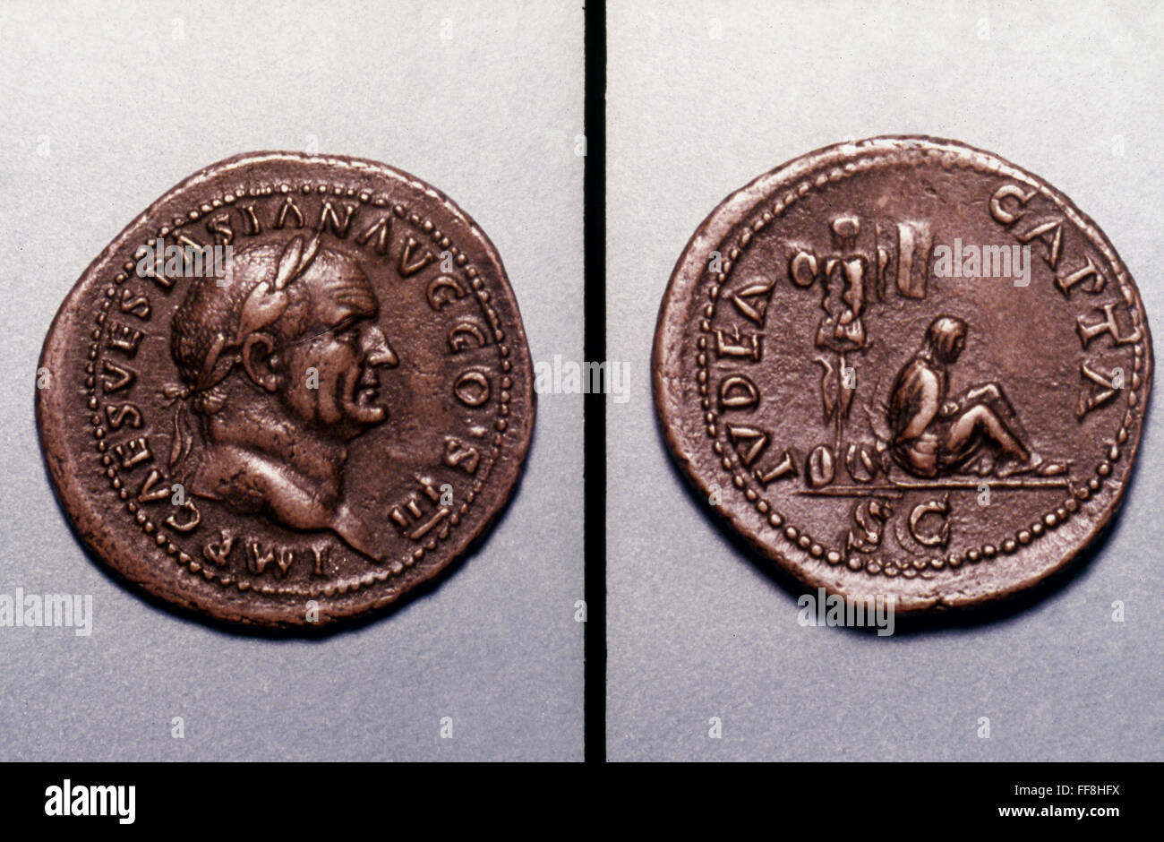 ROMAN COIN: VESPASIAN. /nVespasian (69-70 AD) on a Roman copper as ...